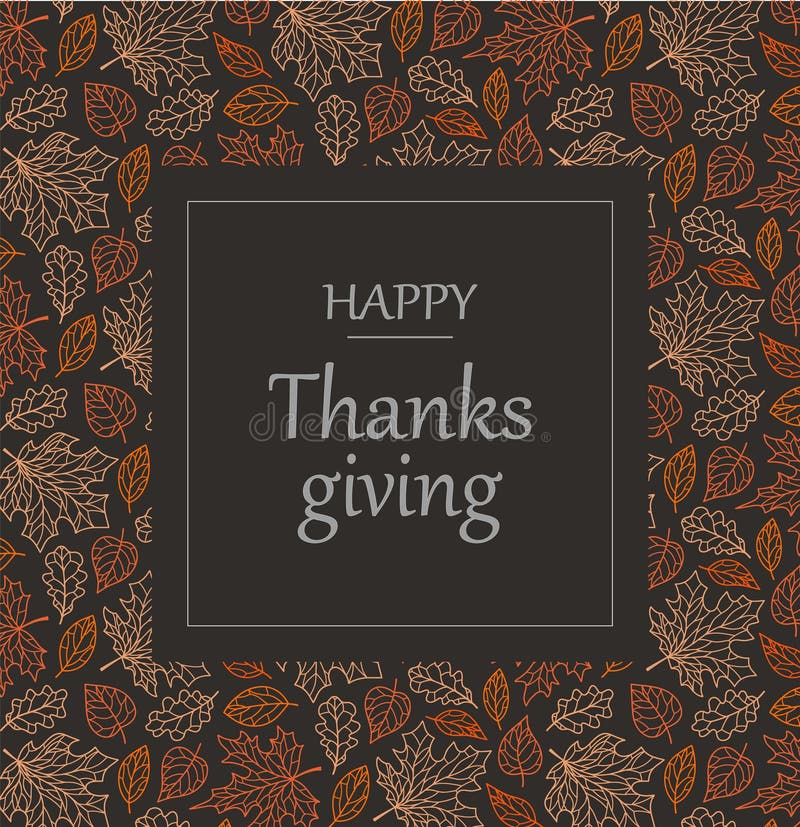 Autumn Background and Frame, Card and Poster for Thanksgiving. Stock ...