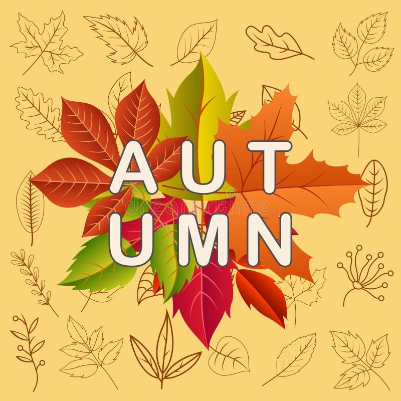 Autumn Background Illustration Stock Vector - Illustration of vintage ...