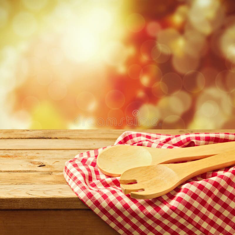 Autumn Kitchen Interior Background with Plant, Colorful Bowls and ...
