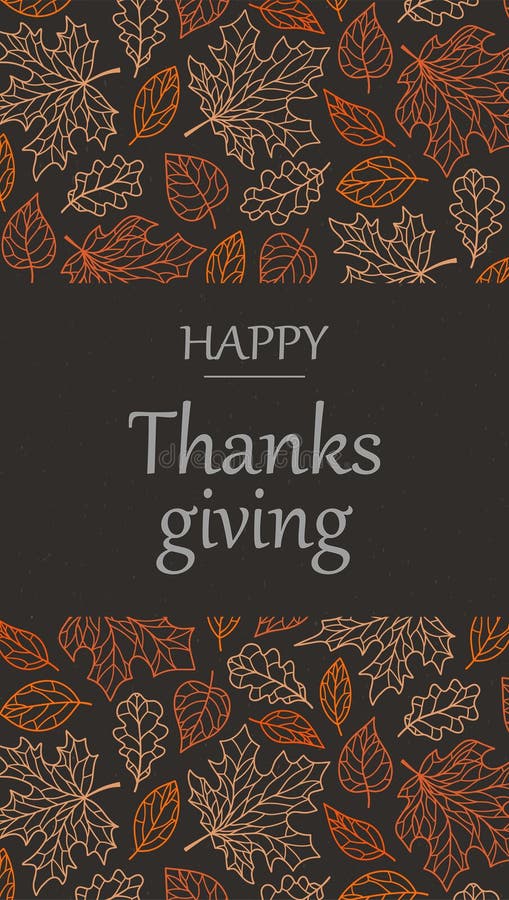 Autumn Background with Leaf Fall on Black Background, Postcard Flyer ...