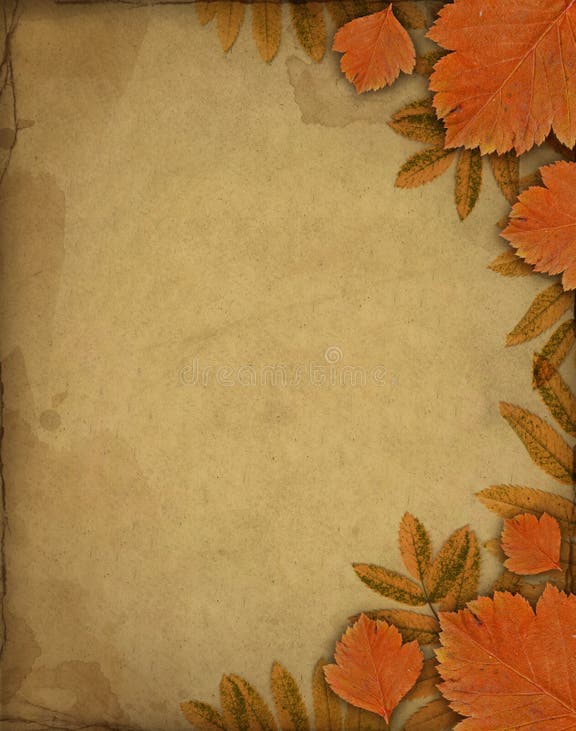 Autumn Background with Leaves Stock Illustration - Illustration of ...