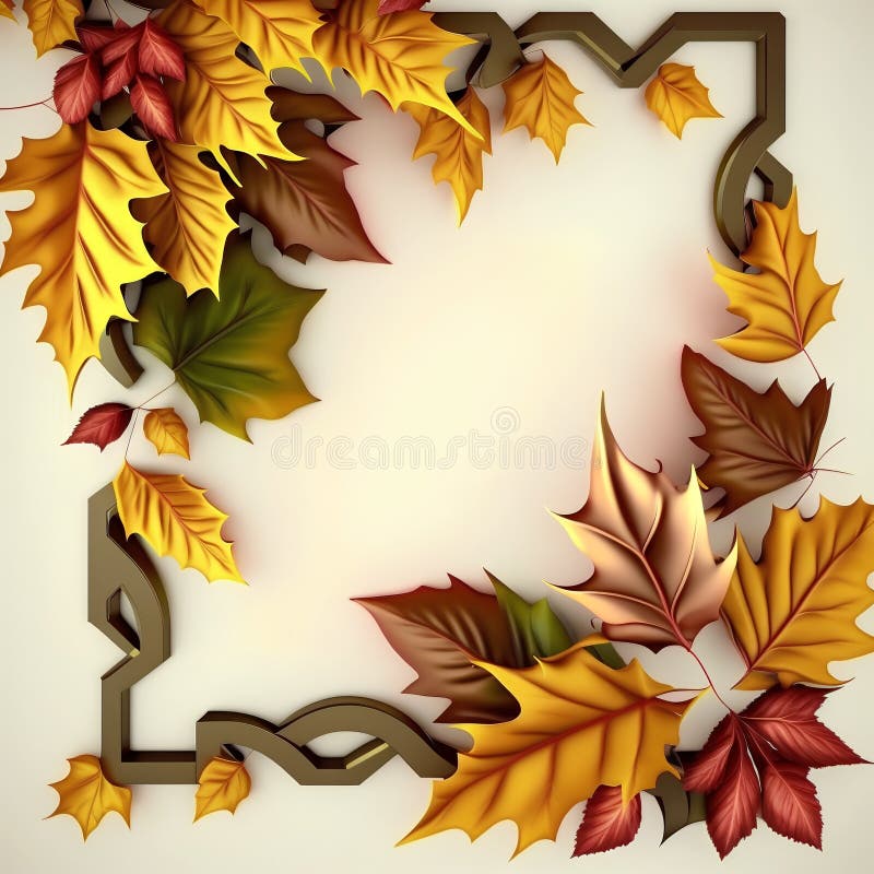 Autumn Background with Leaves and Frame for Text. Vector Illustration ...