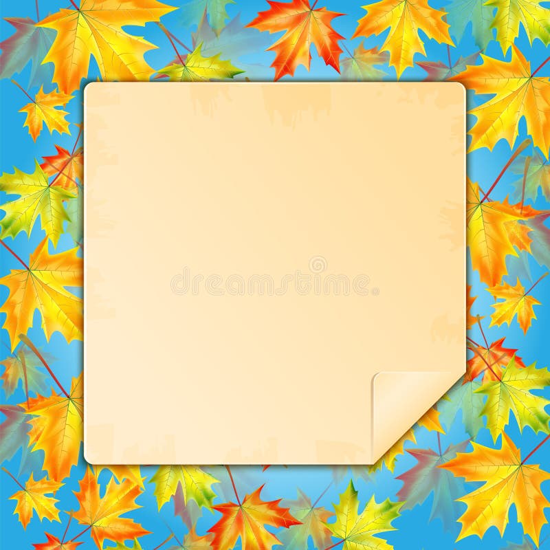 Autumn Background with Maple Leaves Stock Vector - Illustration of ...