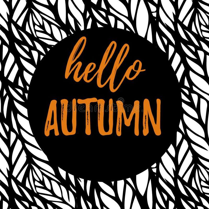 Autumn Background. Autumn Text. Stock Vector - Illustration of card ...