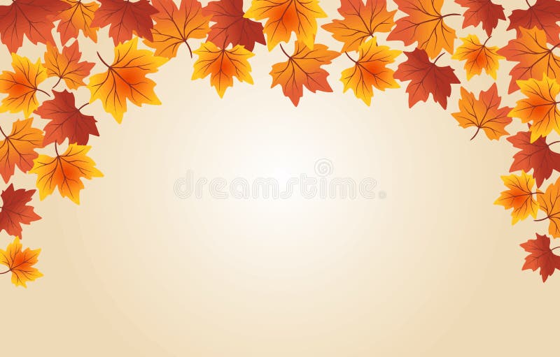 Autumn Background Vector Leaves with Gradient Illustration Stock Vector ...