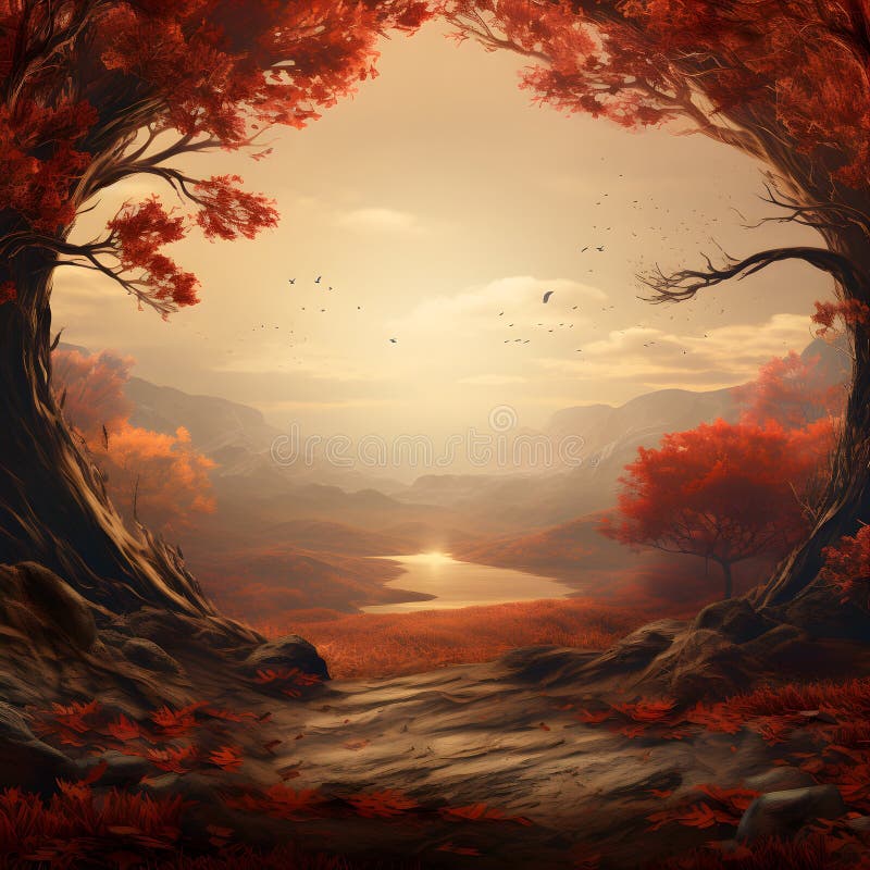 Autumn Background, Fall Background, AI Generated, Fallen Leaves, Autumn ...