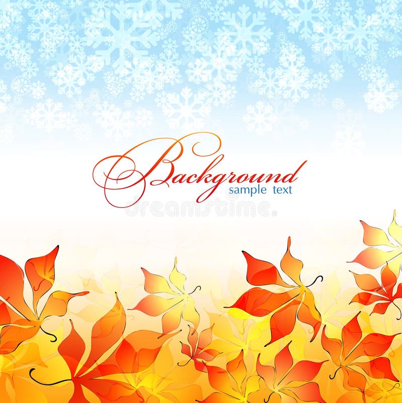 Autumn Background. Winter Background Stock Illustration - Illustration ...