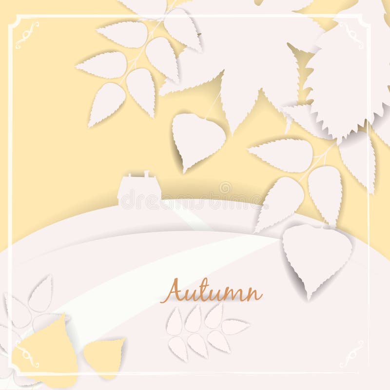 Autumn Banner Background with Paper Fall Leaves, Temlate, Vector ...