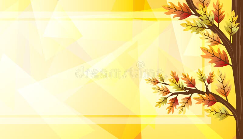 Autumn Banner Design with Tree Stock Vector - Illustration of design ...