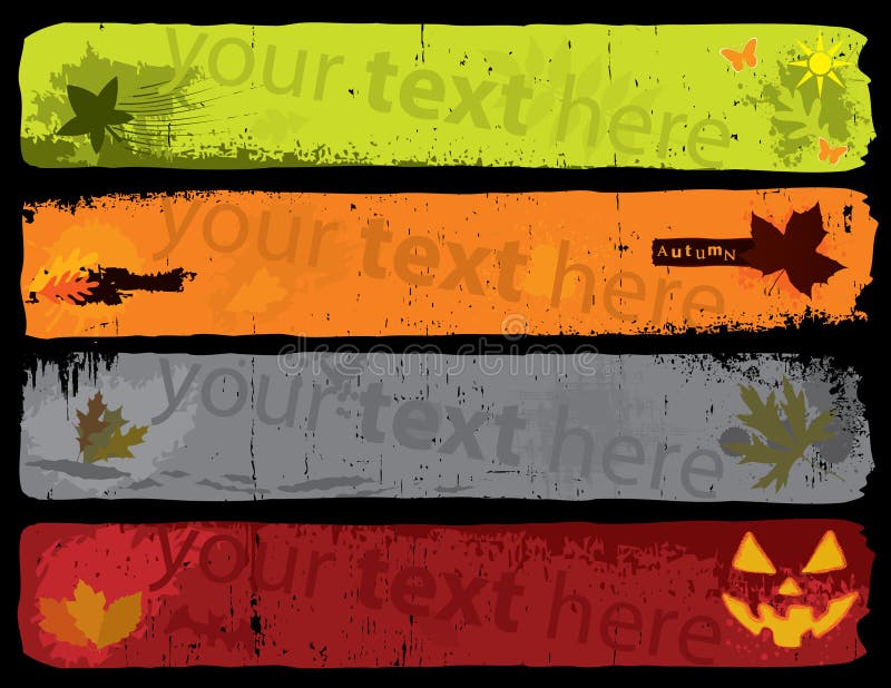 Autumn Banners stock vector. Illustration of header, abstract - 6306721