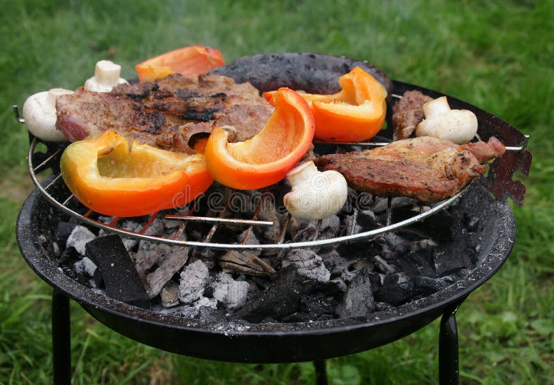 Autumn barbecue stock photo. Image of food, sausage, meat - 11117800