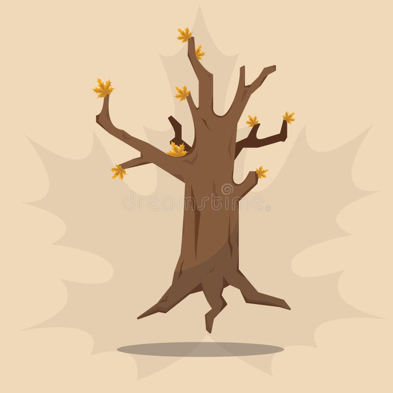 Autumn Bare Tree. Vector Illustration Decorative Design Stock Vector ...