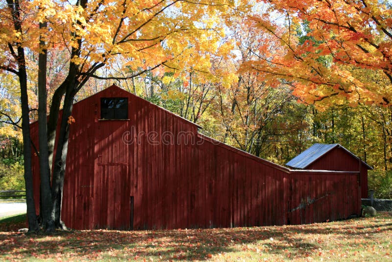 Autumn on the Farm stock image. Image of season, barns - 14287585