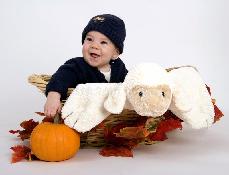 Autumn basket stock image. Image of autumn, kids, child - 1401377