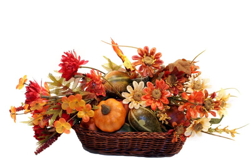 Autumn Basket stock photo. Image of seasonal, flowers - 3092540