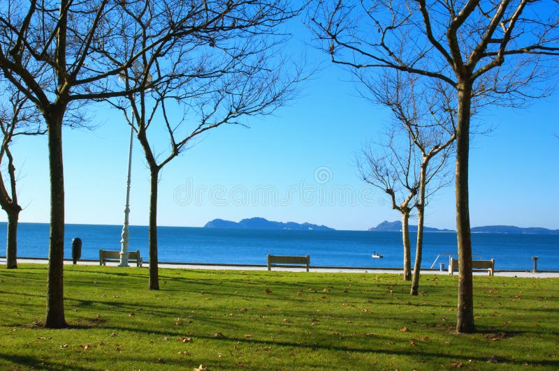Autumn in the beach stock photo. Image of atmosphere - 12231124