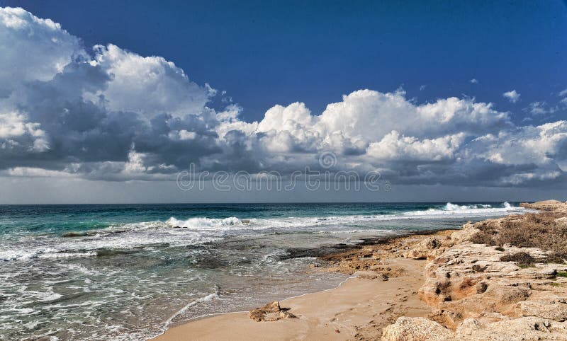 Autumn Beach stock photo. Image of cloud, scenic, nature - 49415112