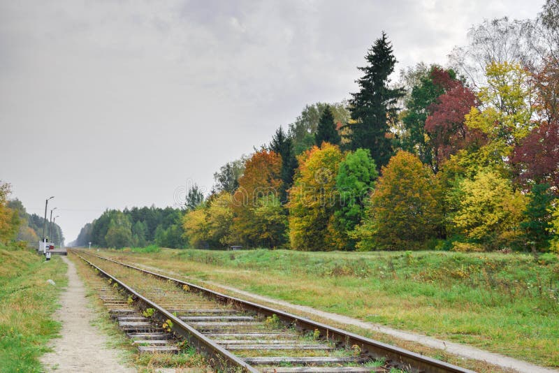 Beautiful Multi Colored Autumn Railroad Stock Photos - Free & Royalty ...