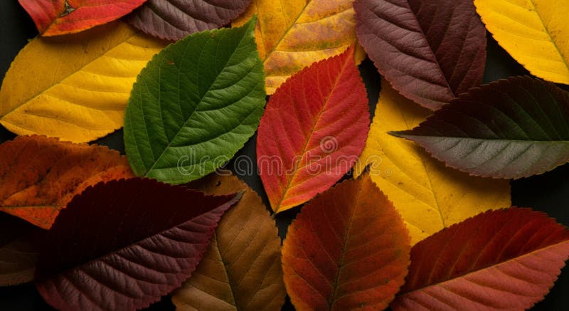 Autumn Beauty in Multi Colored Leaf Stock Illustration - Illustration ...
