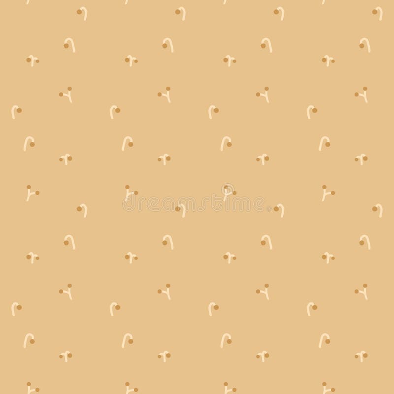 Autumn Berries Twigs Seamless Pattern. Beige Repeat Background Stock ...