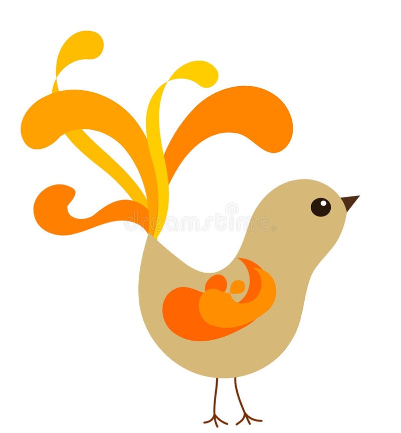 Autumn time stock vector. Illustration of bird, vector - 26242590