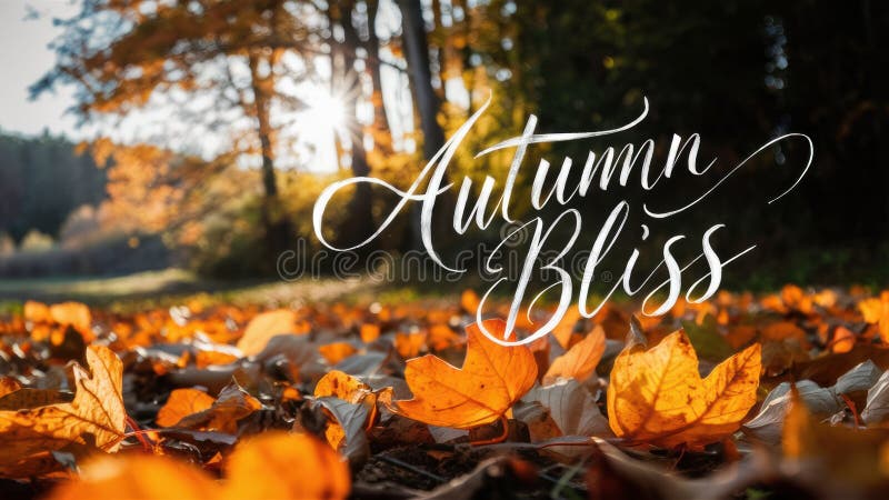 Autumn Bliss - a Fall Inspired Font, AI Stock Image - Image of nature ...