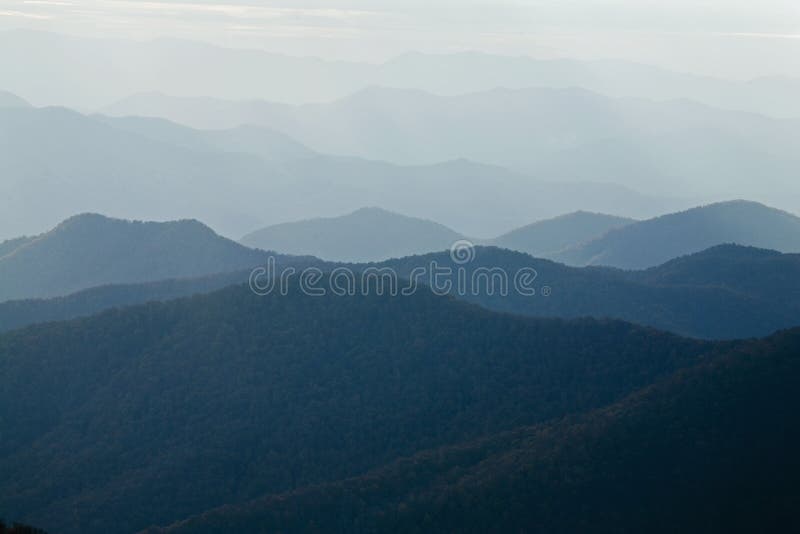 Panorama of Blue Ridge Mountai Stock Image - Image of pretty, panoramic ...