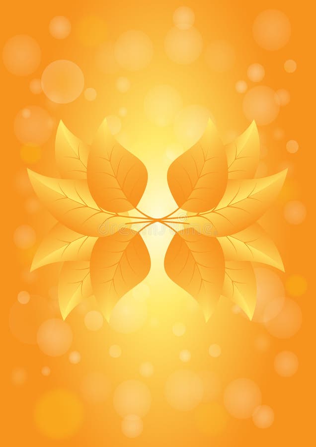 Autumn Bokeh Abstract Light Background with Leafs. Stock Vector ...