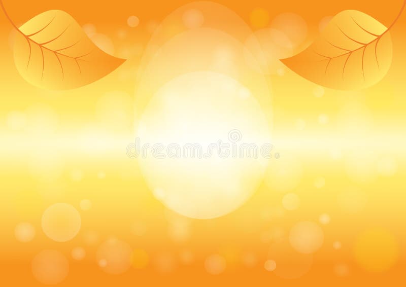 Autumn Bokeh Abstract Light Background with Leafs. Stock Vector ...