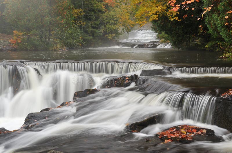 Autumn Bond Falls Cascade stock photo. Image of nature - 3878150
