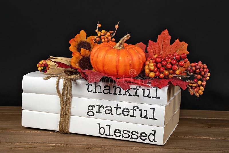 Autumn Book Stack on Wood Table Stock Image - Image of harvest, leaf ...