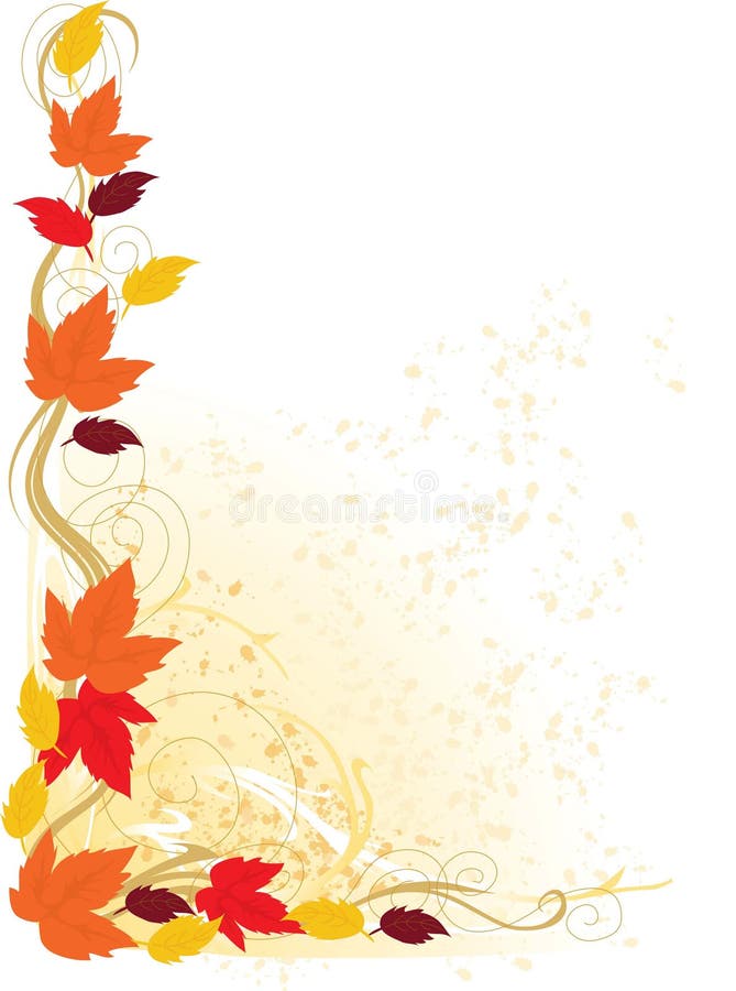 Autumn leaves swirl stock vector. Illustration of copy - 16938133
