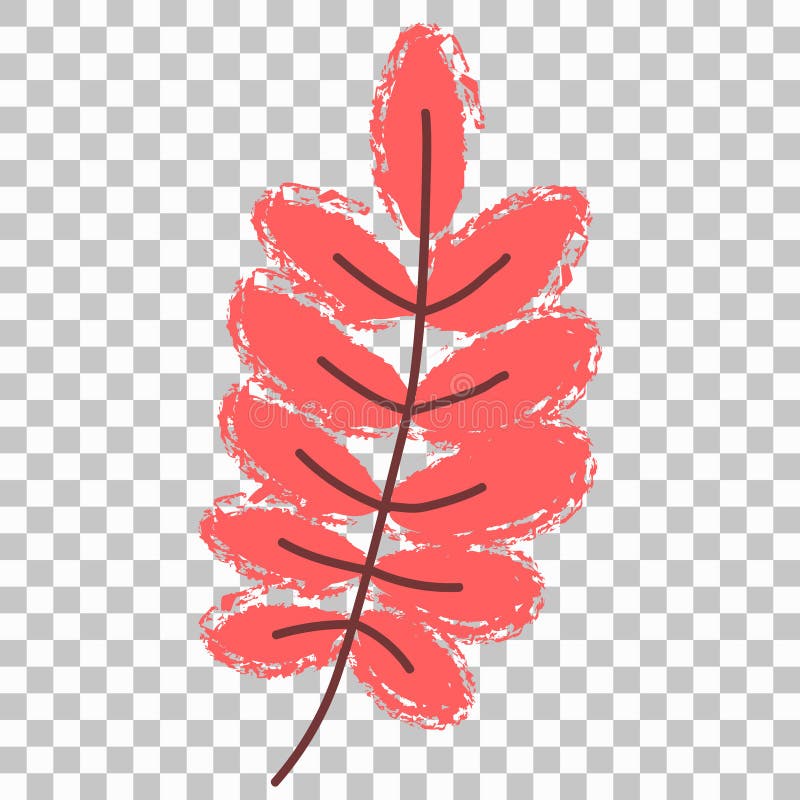 Autumn Branch with Red Leaves Stock Vector - Illustration of branch ...