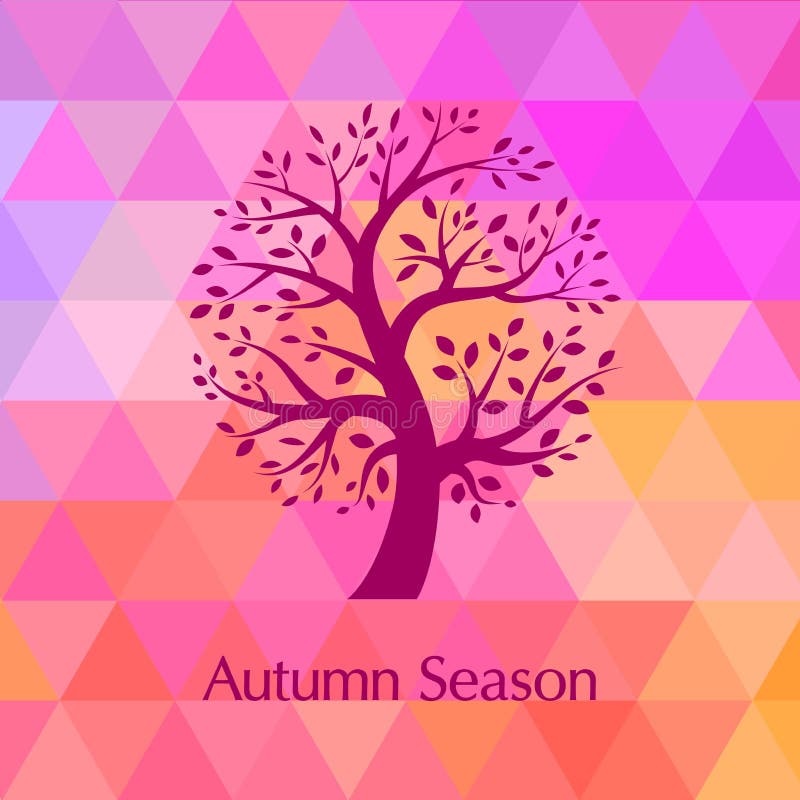 Autumn Fall Season Text Triangle Leaf Shape EPS10 File Background ...