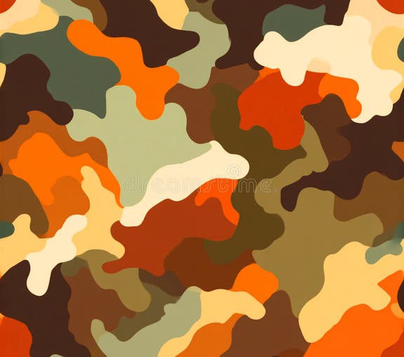 Autumn Camo Seamless Texture Pattern Design Stock Illustration ...