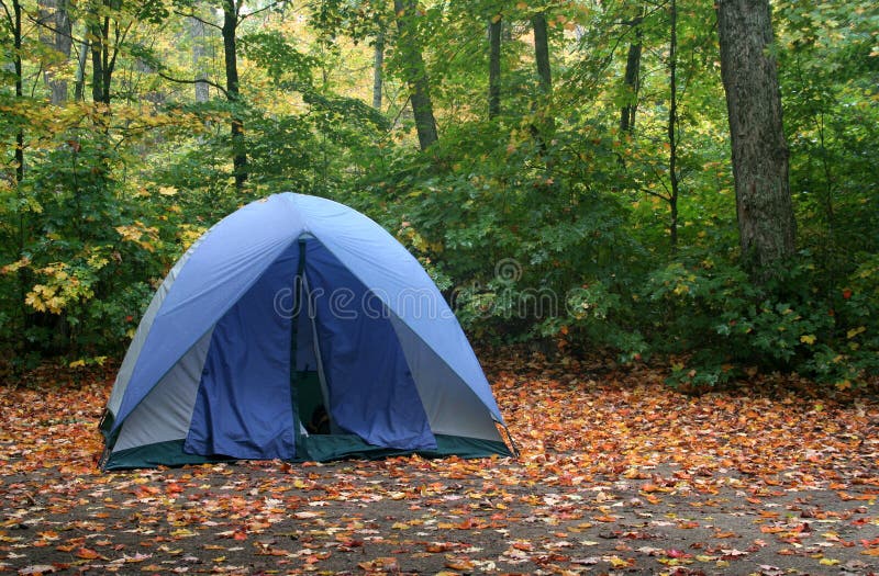 Autumn Camping stock photo. Image of leaves, outdoors - 3345556