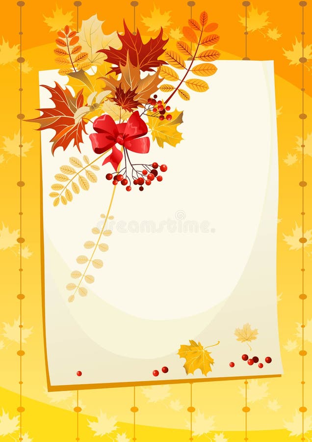 Thanksgiving Autumn Fall Border Stock Illustration - Illustration of ...