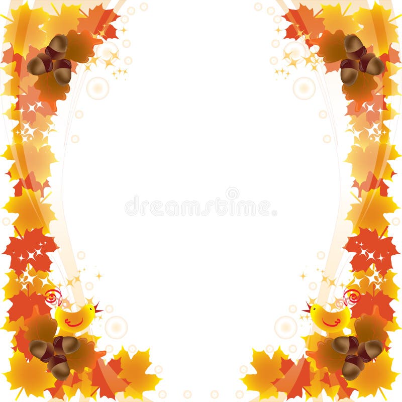 Frame with autumn plants stock vector. Illustration of herb - 11136398