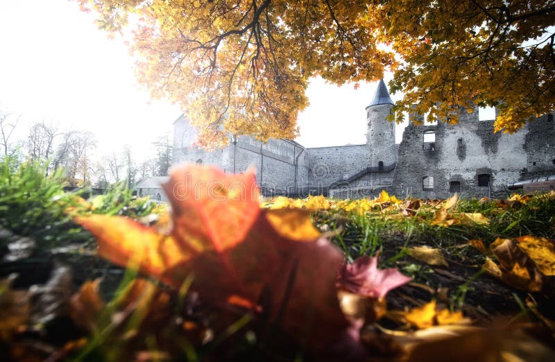Autumn Castle Landscape in Haapsalu Stock Photo - Image of classic ...