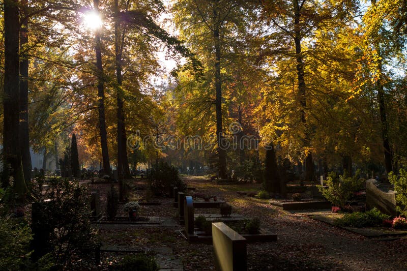 Autumn cemetery stock image. Image of spirituality, grave - 34548907