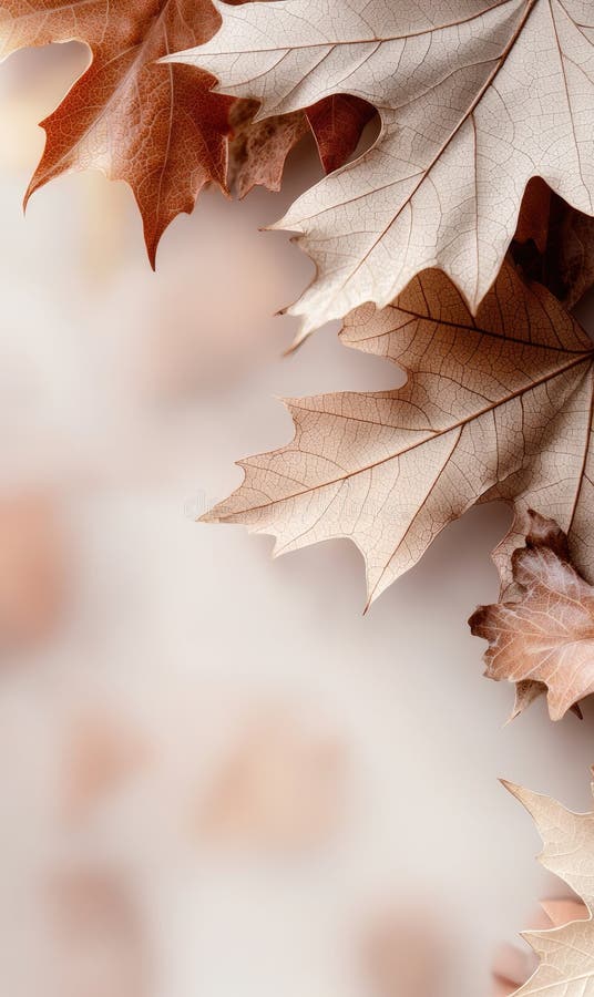 Autumn Charm: Simple and Elegant Banner Featuring Fall Leaves and Ample ...
