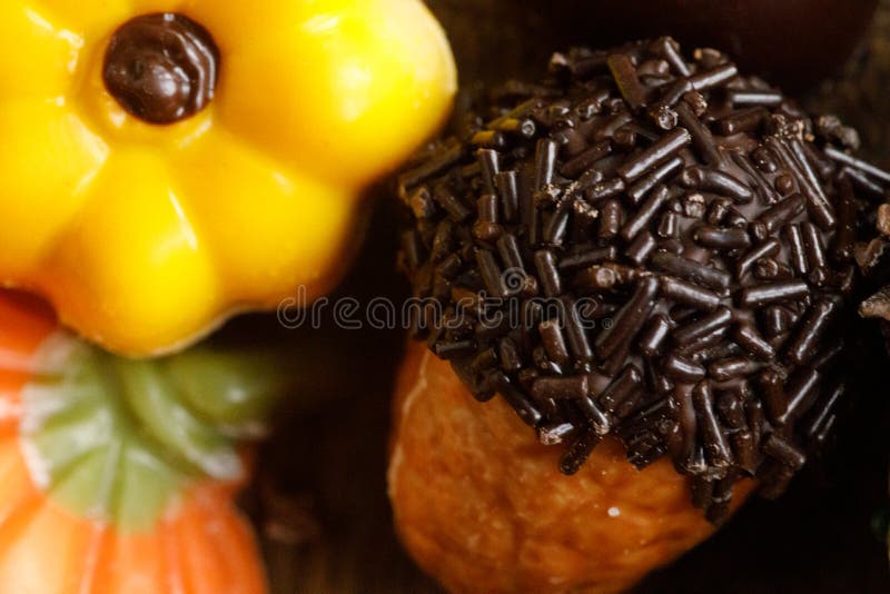 Autumn chocolate bonbon stock image. Image of fall, time - 161614297