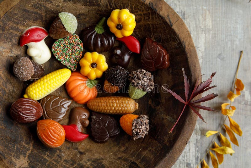 Autumn chocolate bonbon stock image. Image of fall, time - 161614297