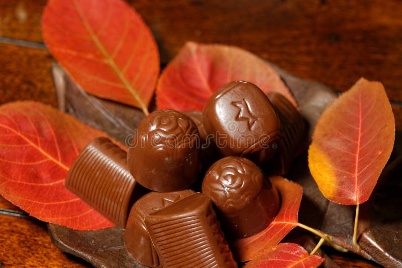 Autumn Chocolates imagen de archivo. Imagen de mezclado - 35103297