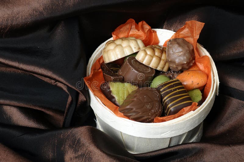 Autumn chocolates box stock photo. Image of orange, chocolate - 101225232