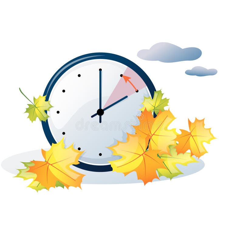 Autumn Clock, the Transition To Winter Time. the Clock Hand Switches To ...