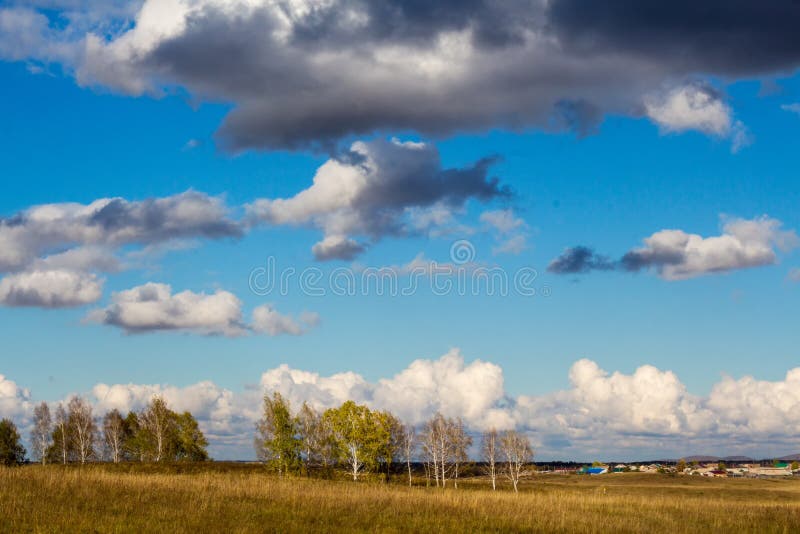 Autumn clouds stock photo. Image of cloud, yellow, bright - 59977248