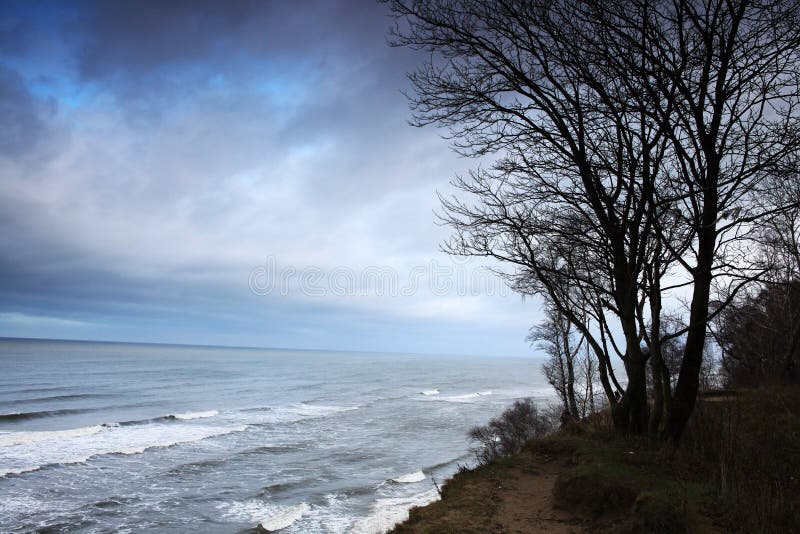 Autumn cold sea stock photo. Image of horizon, panoramic - 60009770