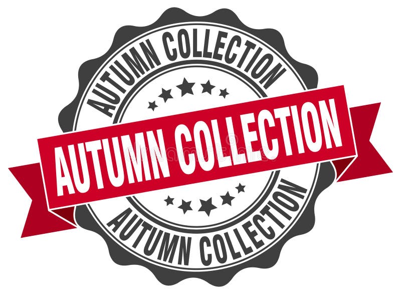 Autumn collection stamp stock vector. Illustration of seal - 88187740