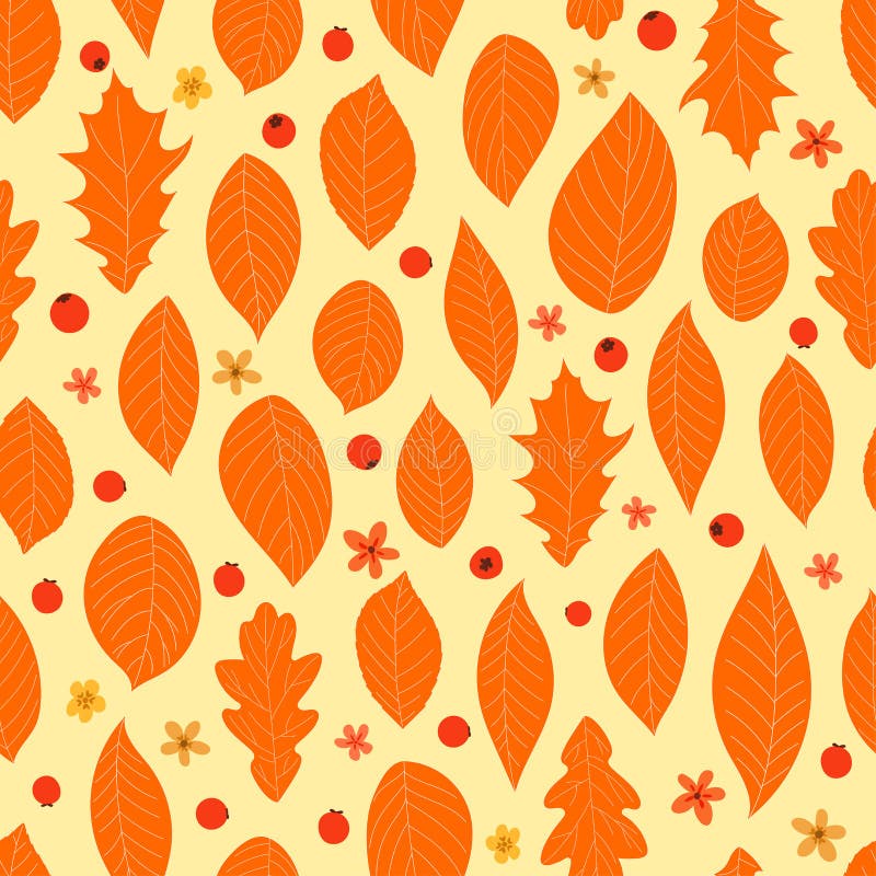 Autumn Color Leaves Pattern Stock Vector - Illustration of advertising ...